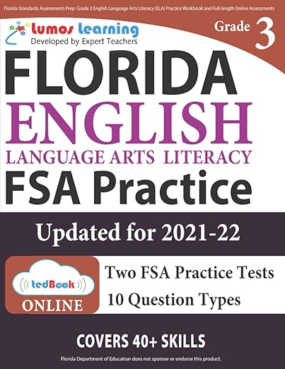 Florida Standards Assessments Prep: Grade 3 English Language Arts ...