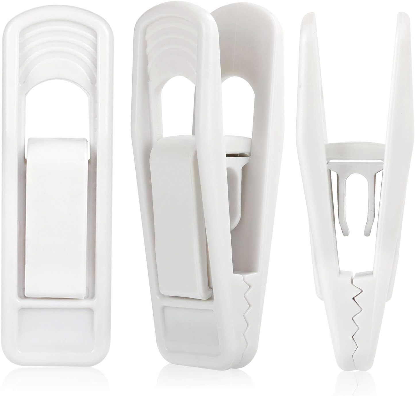 Amazon.com: Tinfol 40pc Hanger Clips - White Strong Pinch Grip Clips ...