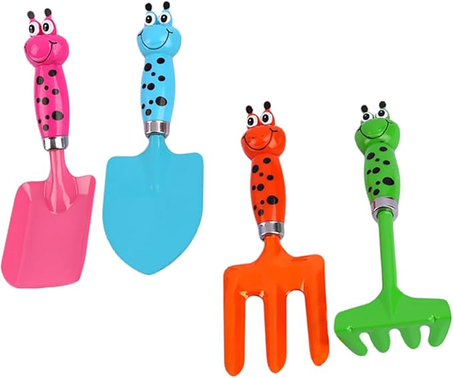 Yeanifeana 4-Piece Garden Tool Set, Cartoon Animal Design with Rake ...