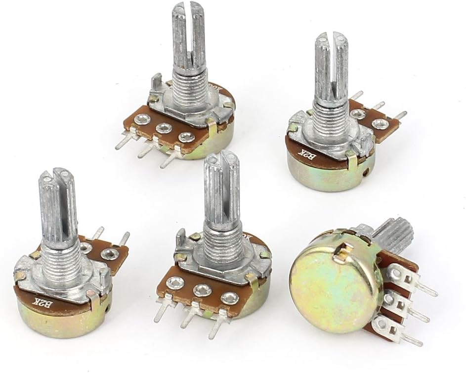 Amazon.com: FUERLI Silver Tone Variable Resistors 2K OHM Linear Taper ...