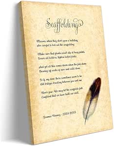 Amazon.com: Peastrog Scaffolding Poem Wall Art Poetry Posters Art ...