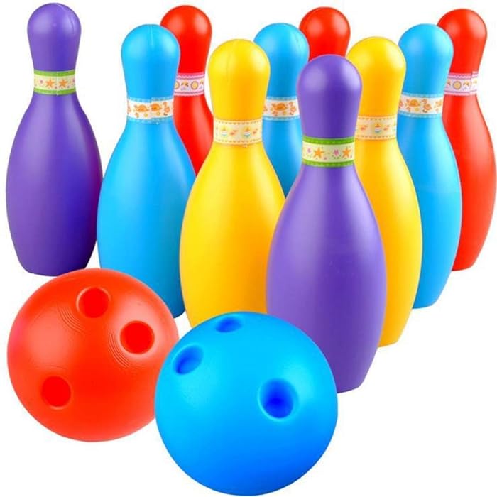 Buy CADDLE & TOES Bowling Toy Set with 10 Pins and Two Balls Indoor ...