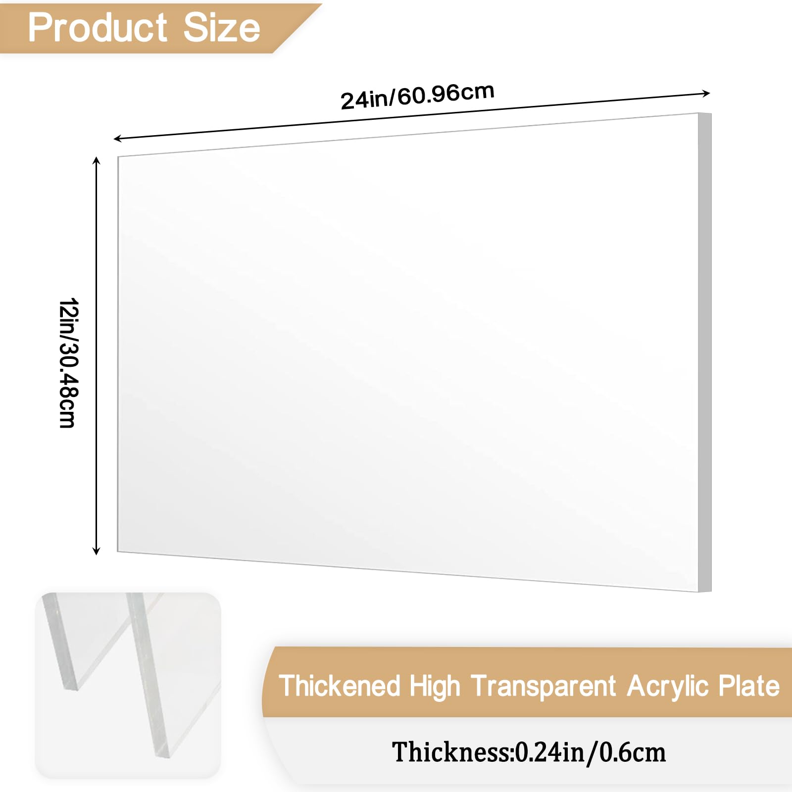 Snapklik.com : Clear Acrylic Sheet Plexiglass,1/4" Thick