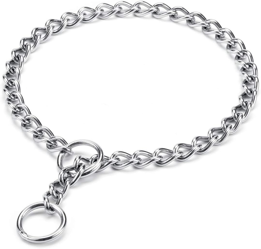 Amazon.com : YUANKEXIANG Dog Choke Collar, Slip P Chain, Choke Chain ...