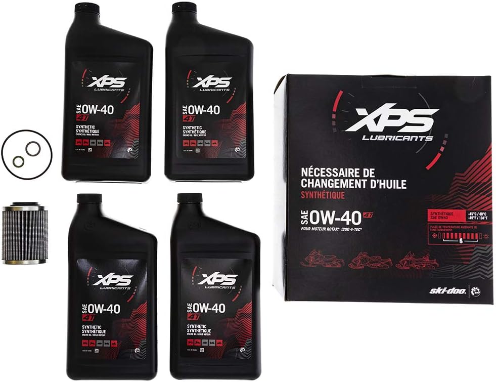 Amazon.com: SKI-DOO 4T 0W-40 Synthetic Oil Change Kit for Rotax 900 ACE ...