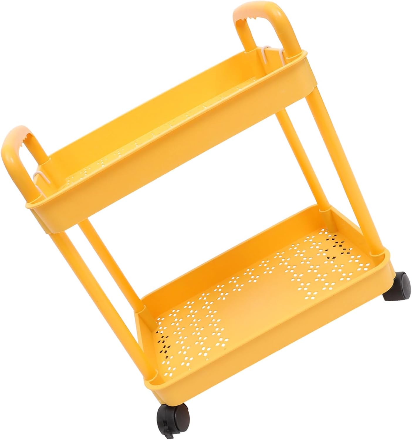 Amazon.com: NESTINGHO Mobile Double Layer Cart Storage Rack Movable ...
