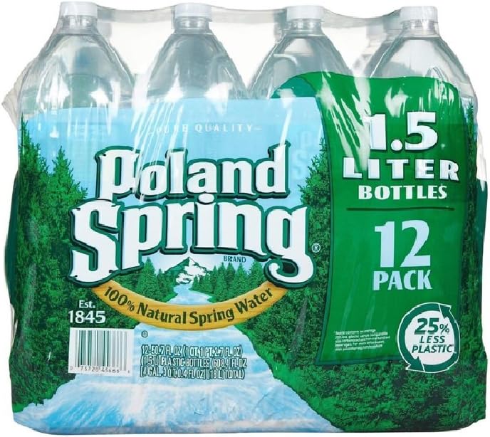 Amazon.com: Poland Spring Maine Spring Water Bottles, 12 Pack – Crisp ...