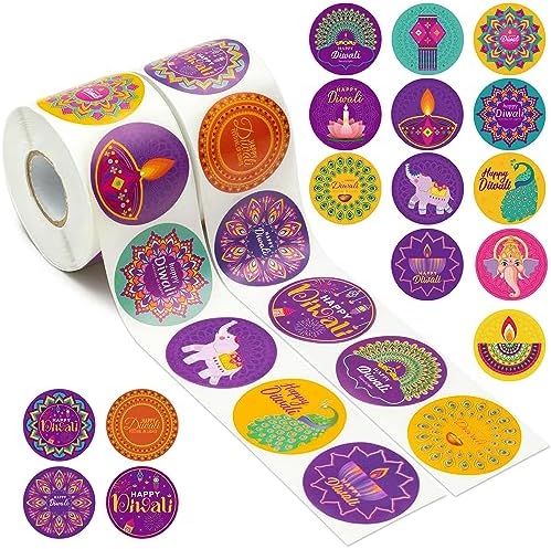 Amazon.com: weRevel Happy Diwali Party Stickers, 40 Count, 2 Inches ...