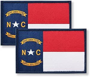 Amazon.com: Overdecor North Carolina Flag Patch Tactical Military Patches - Hook and Loop ...