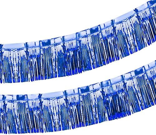 Amazon.com: 2 Pack Iridescent Fringe Float Curtain, Metallic Foil ...
