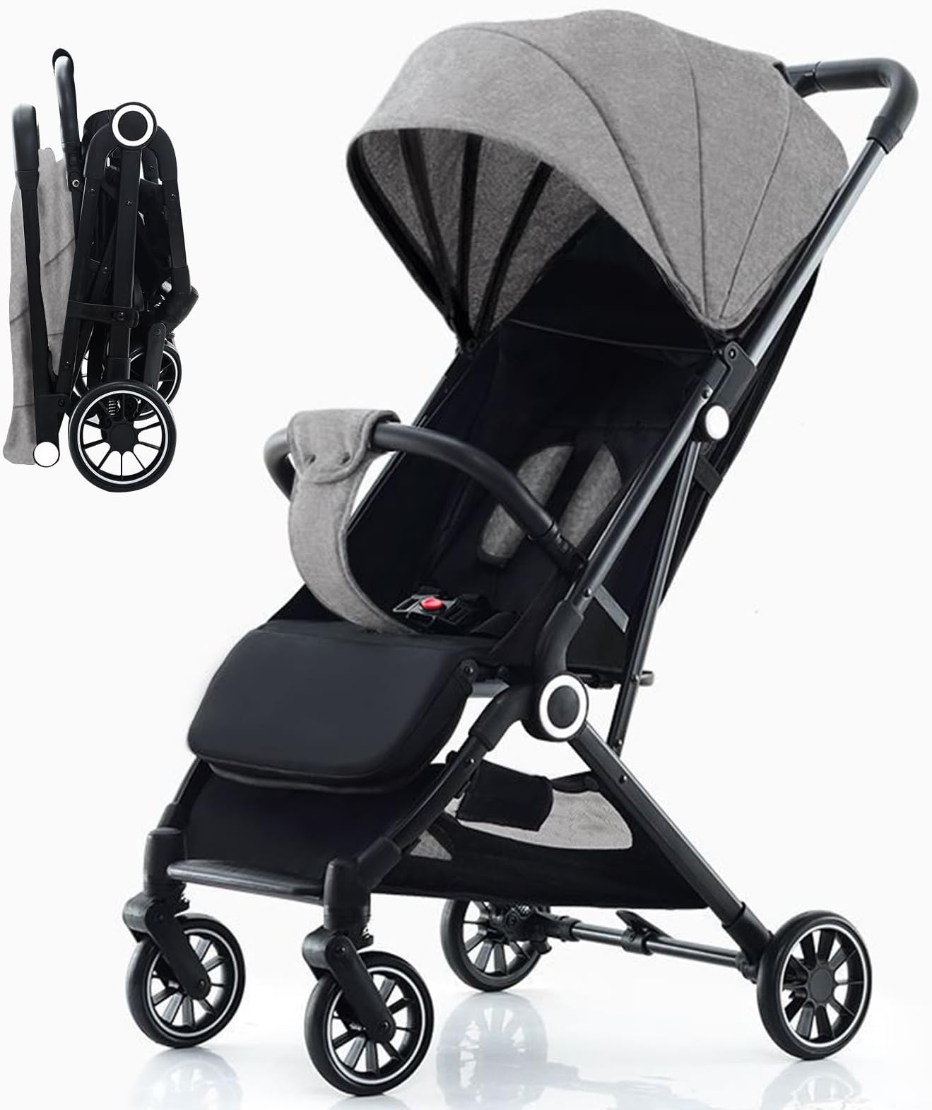 Beauenty Lightweight Baby Stroller, One-click Folding Travel Stroller ...