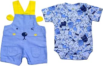 Baby Shoora Cotton Set Of 2 Pieces Half Sleeves Bodysuit&Sleeveless ...