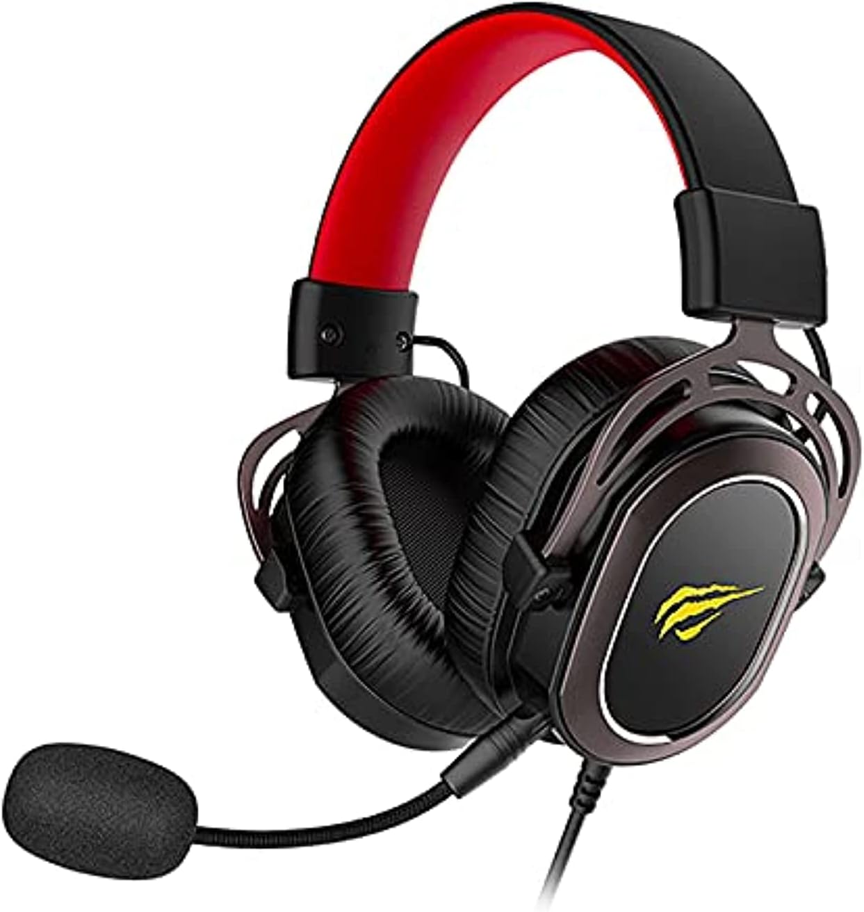 Havit Headset H2008d com Microfone, Gamer, Preto e Vermelho. Falante de ...