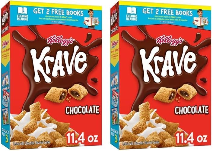 Amazon.com: Kellogg’s Krave Breakfast Cereal, 7 Vitamins and Minerals ...