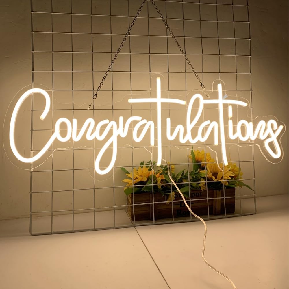 Amazon.com : Congratulations Neon Light for Graduation Party Decor 30 ...
