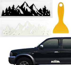 Amazon.com - 3Pcs Snow Mountain Tree Decal Sticker,Trunk Logo Decal ...