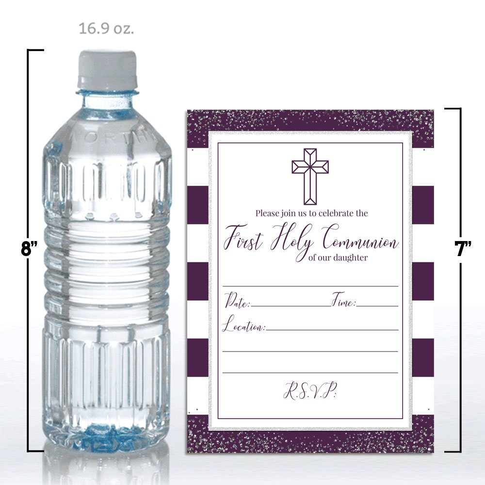 Purple And Blue Communion Amazon.com: 6 Sets My First Communion Banner