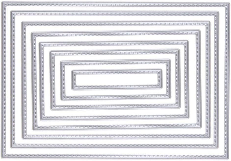 Amazon.com: ZbFwmx 8Pcs Rectangle Cutting Dies Stencil DIY Scrapbook ...