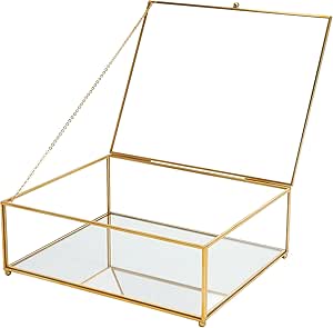 Amazon.com: REDHUGO Large Glass Boxes for Display Handmade, Mirrored ...