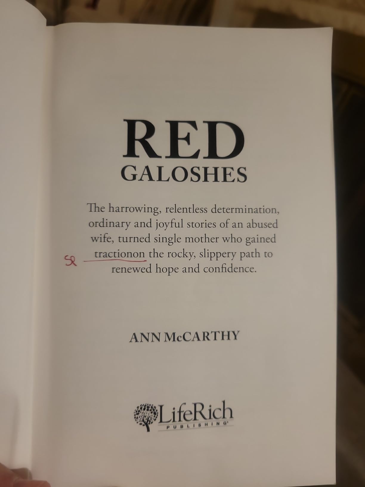 Red Galoshes: McCarthy, Ann: 9781489747556: Amazon.com: Books