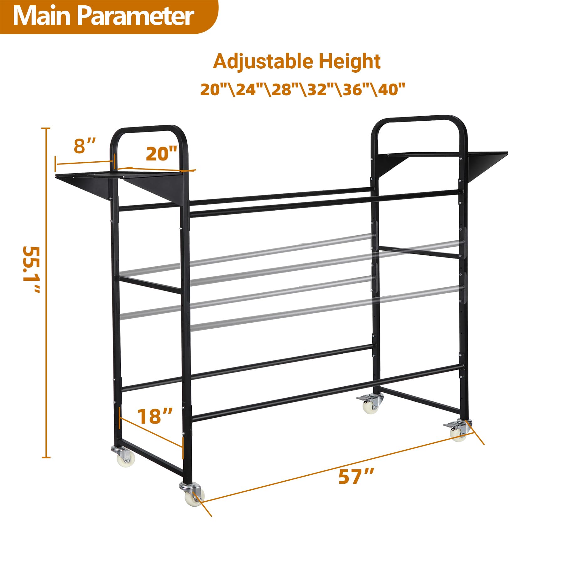 Snapklik.com : Neorexon Tire Storage Rack 57 X 55.1 X 20, Garage Tire ...