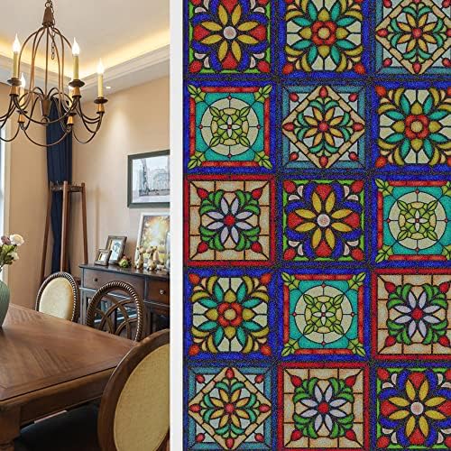 Amazon.com: Privacy Window Film,Frosted Stained Glass Window Decals ...