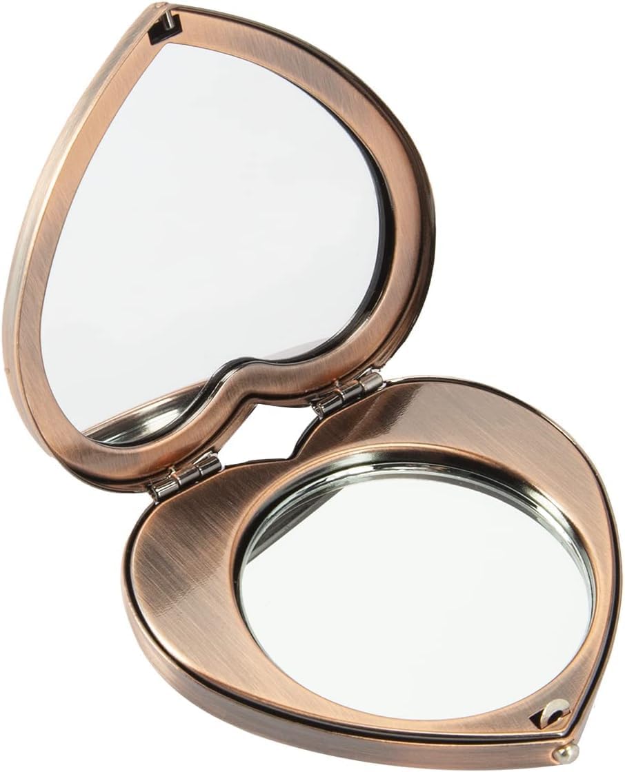 Amazon.com - Handmade Heart Pink Bling Crystal Compact Mirror Cute ...