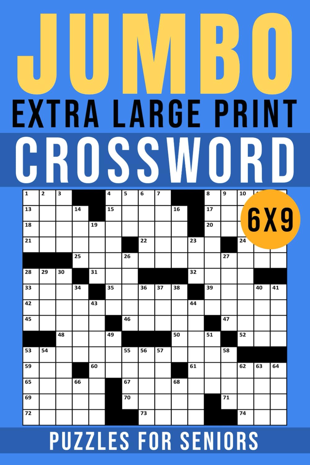 Jumbo Extra Large Print Crossword Puzzles For Seniors: Easy Crossword ...