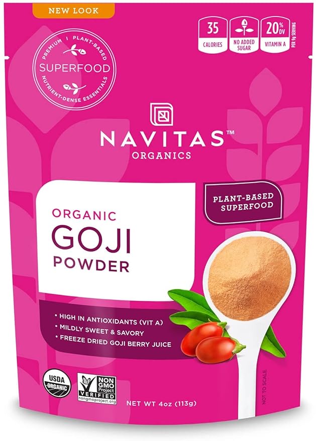 Amazon.com: Navitas Organics Goji Powder, 4oz. Bag, 12 Servings ...