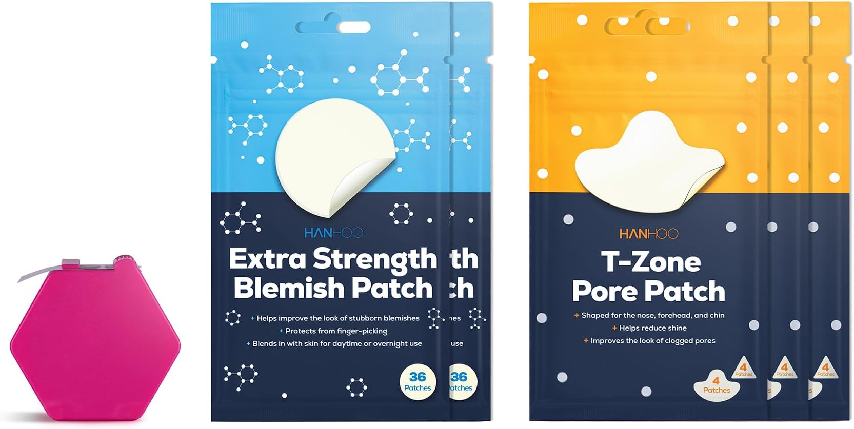 Amazon.com: Hanhoo Dark Spot Brightening Patch and T-Zone Pore Patch Bundle, 28 Total Patches ...