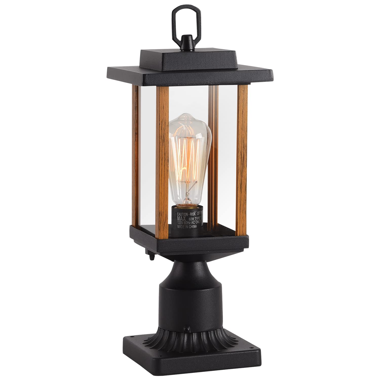 Smeike 18" H Large Outdoor Post Lights, LED Exterior Post Lantern ...