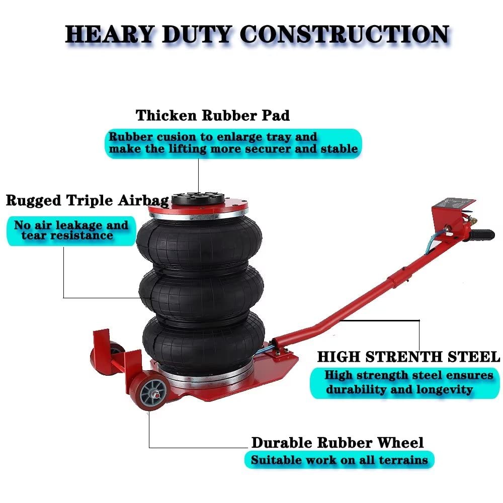 Snapklik.com : Triple Bag Air Jack, Pneumatic Jack 3T/6600 Lbs Capacity ...