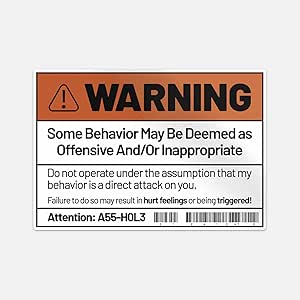 Amazon.com - Warning Offensive Behaviour Sticker Car Bumper Vinyl Decal ...