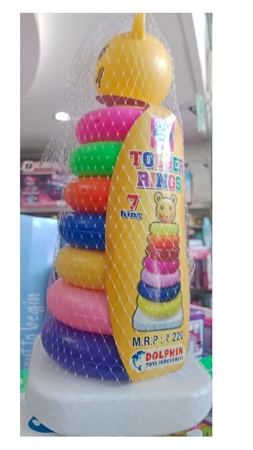 Stacking Coloring Teddy Rings - 7 Rings : Amazon.in: Toys & Games