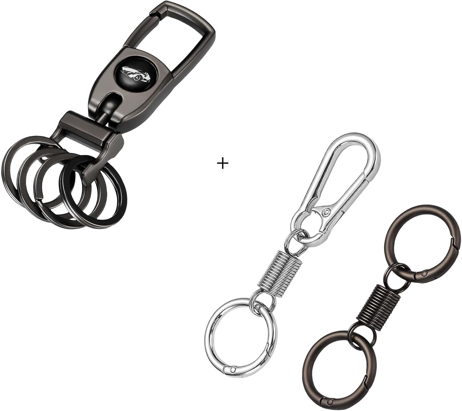 Amazon.com: Gkeygo Heavy Duty Car Key Chain with 4 Key Rings Quick ...