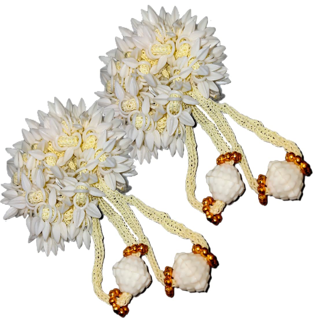 Buy SENECIO 2Pc Artificial Garland Tagar Floral Bud Bead Tassel Mogra ...