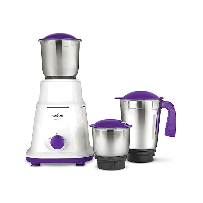 Buy Kenstar SPICE C -500 Watt, 3 Jar Mixer Grinder With Power Plus ...