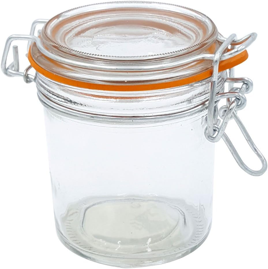 Amazon.com: Anchor Hocking Hermes Wire Bail Glass Storage Jar, 9.4 ...
