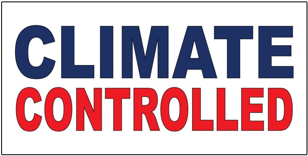 Amazon.com : Climate Controlled Blue Red Decal Sticker Retail Store ...