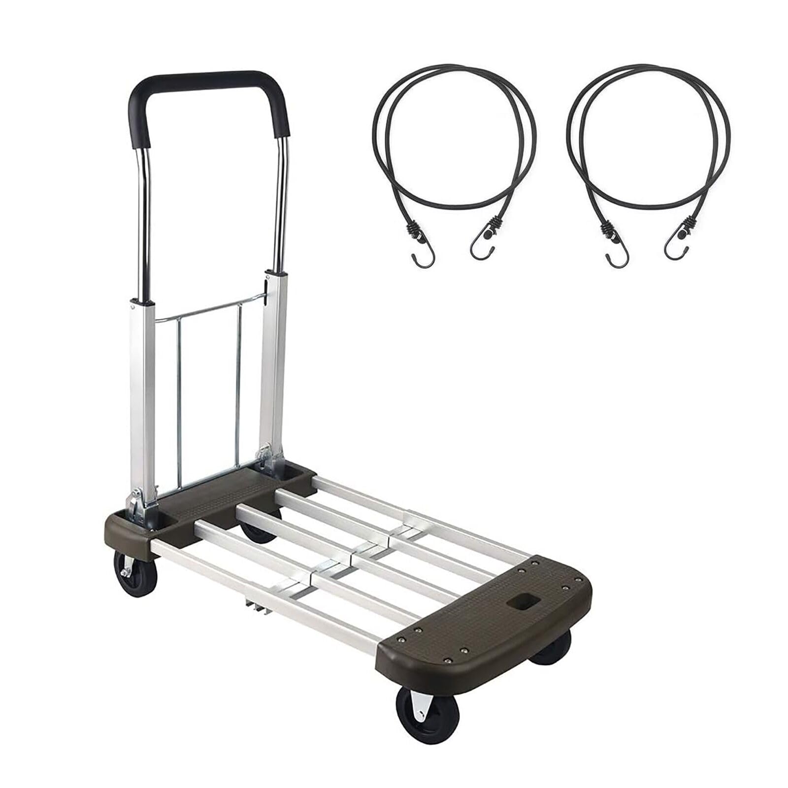 Amazon.com: LEADALLWAY Platform Cart Foldable Push Cart Aluminum ...