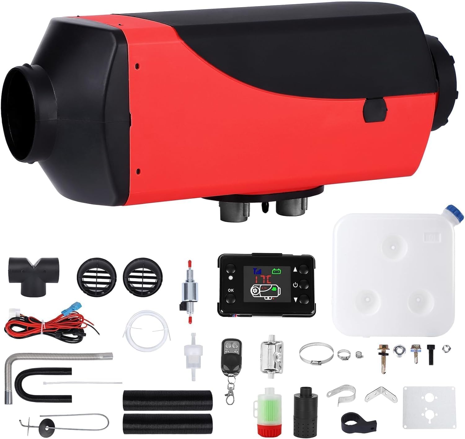 Amazon.com: KIMORE 12V 2KW Diesel Air Heater,With Muffler No-Punching ...