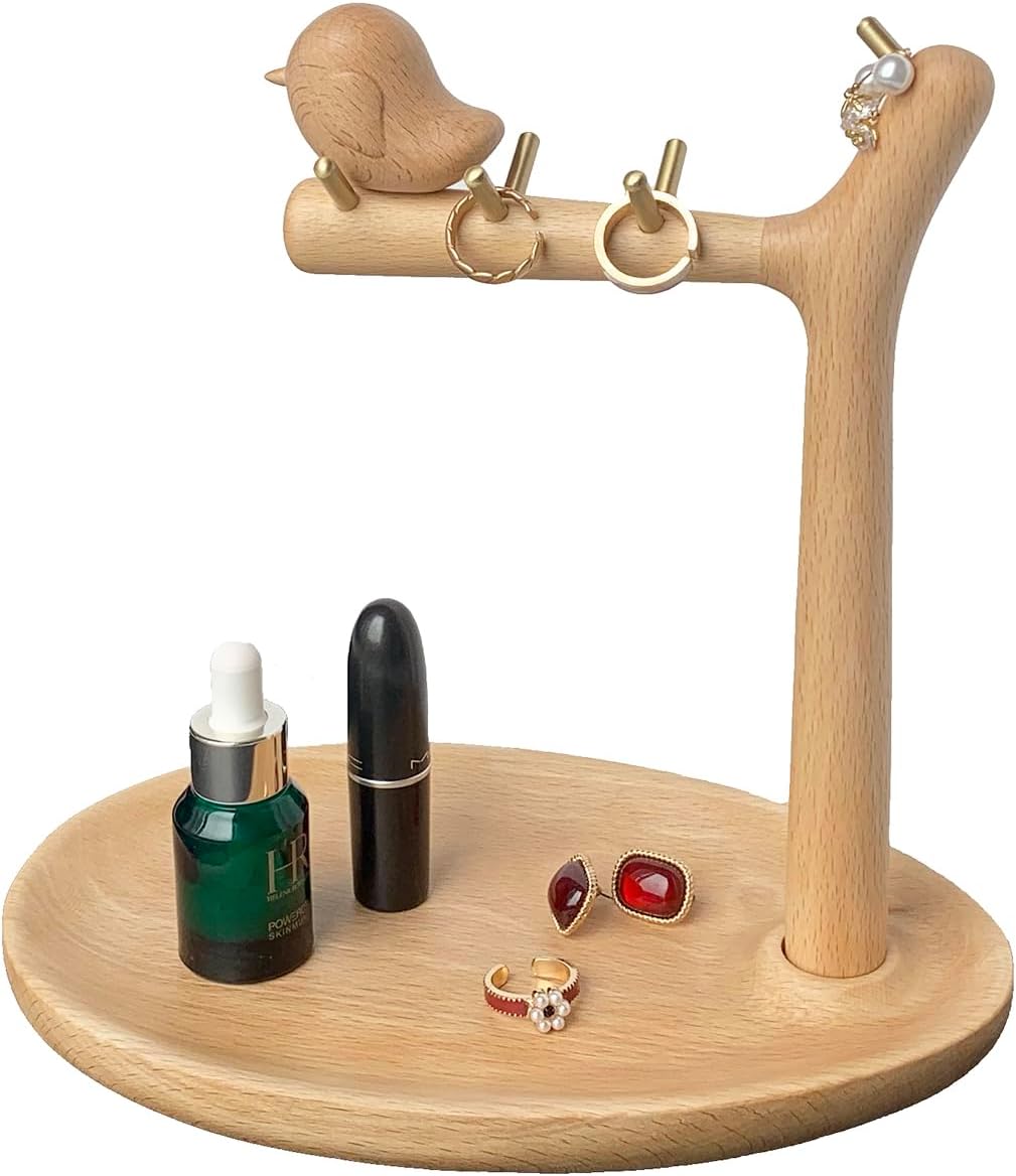 Amazon.com: Nbcymg Wood Key Holder Jewelry Catchall Tray for Entryway ...