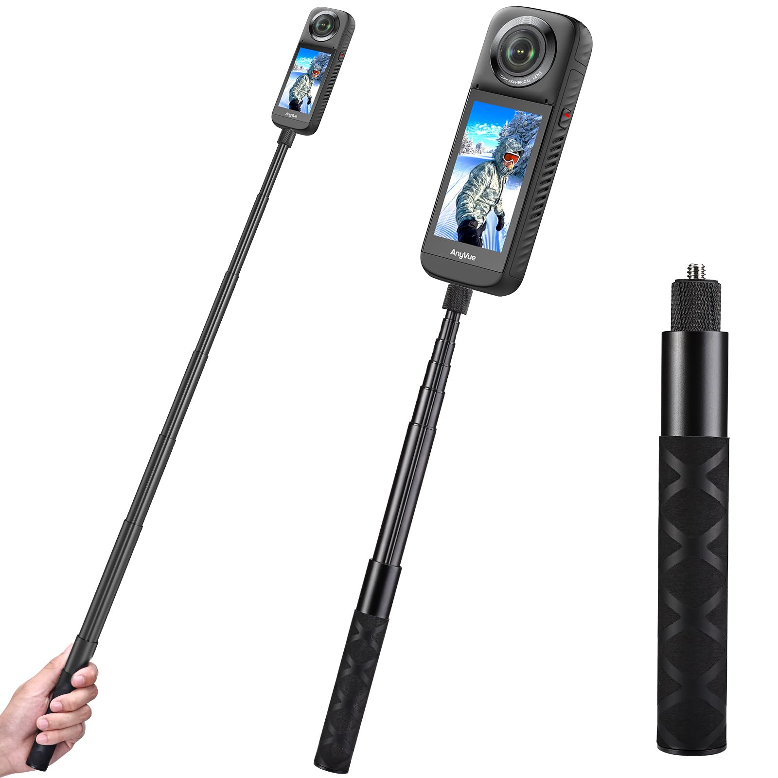Amazon.com: TOZO Invisible Selfie Stick 70/16 CM Straight Pull Type ...
