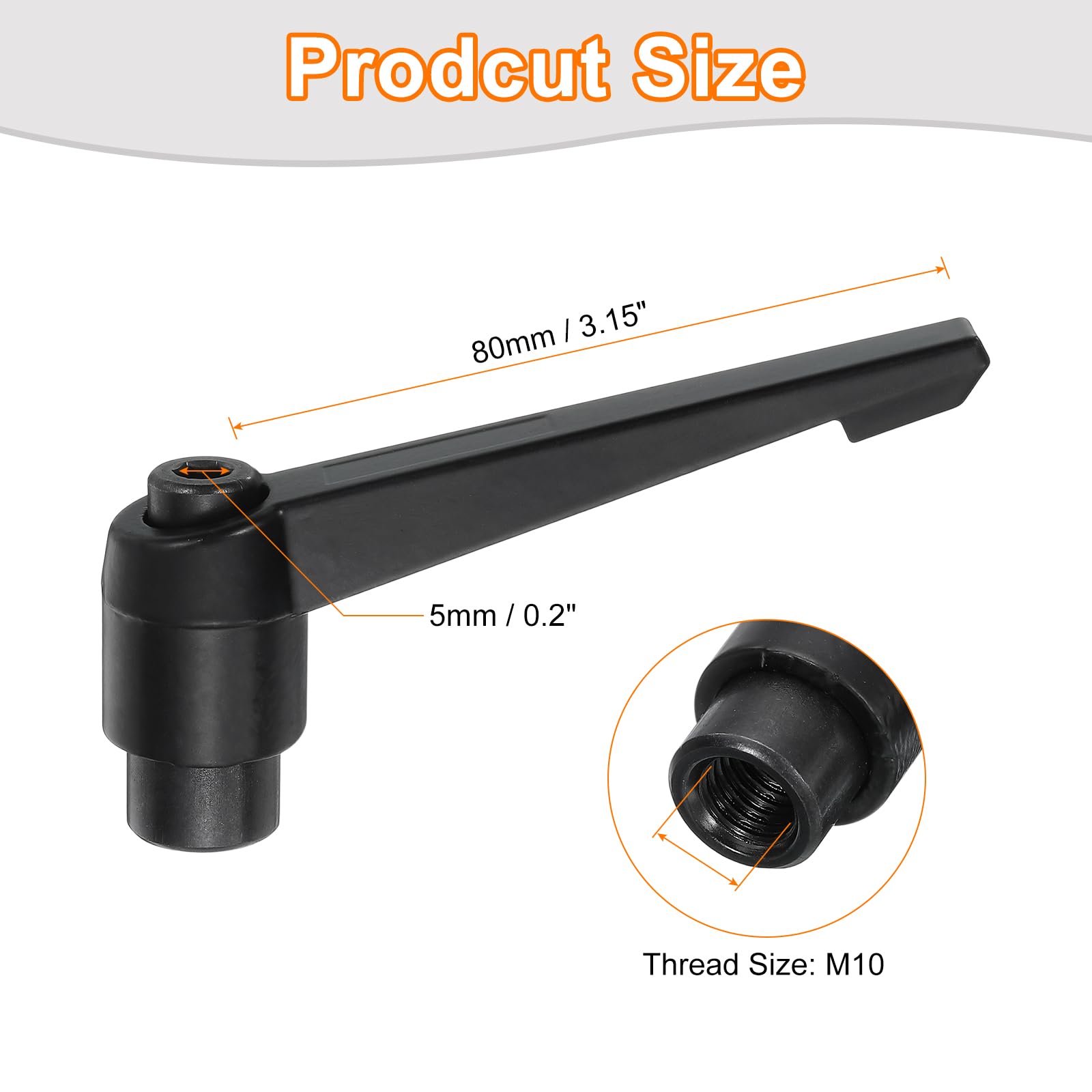 Snapklik.com : Uxcell 4Pcs M10 Adjustable Knobs Handle Female Thread ...