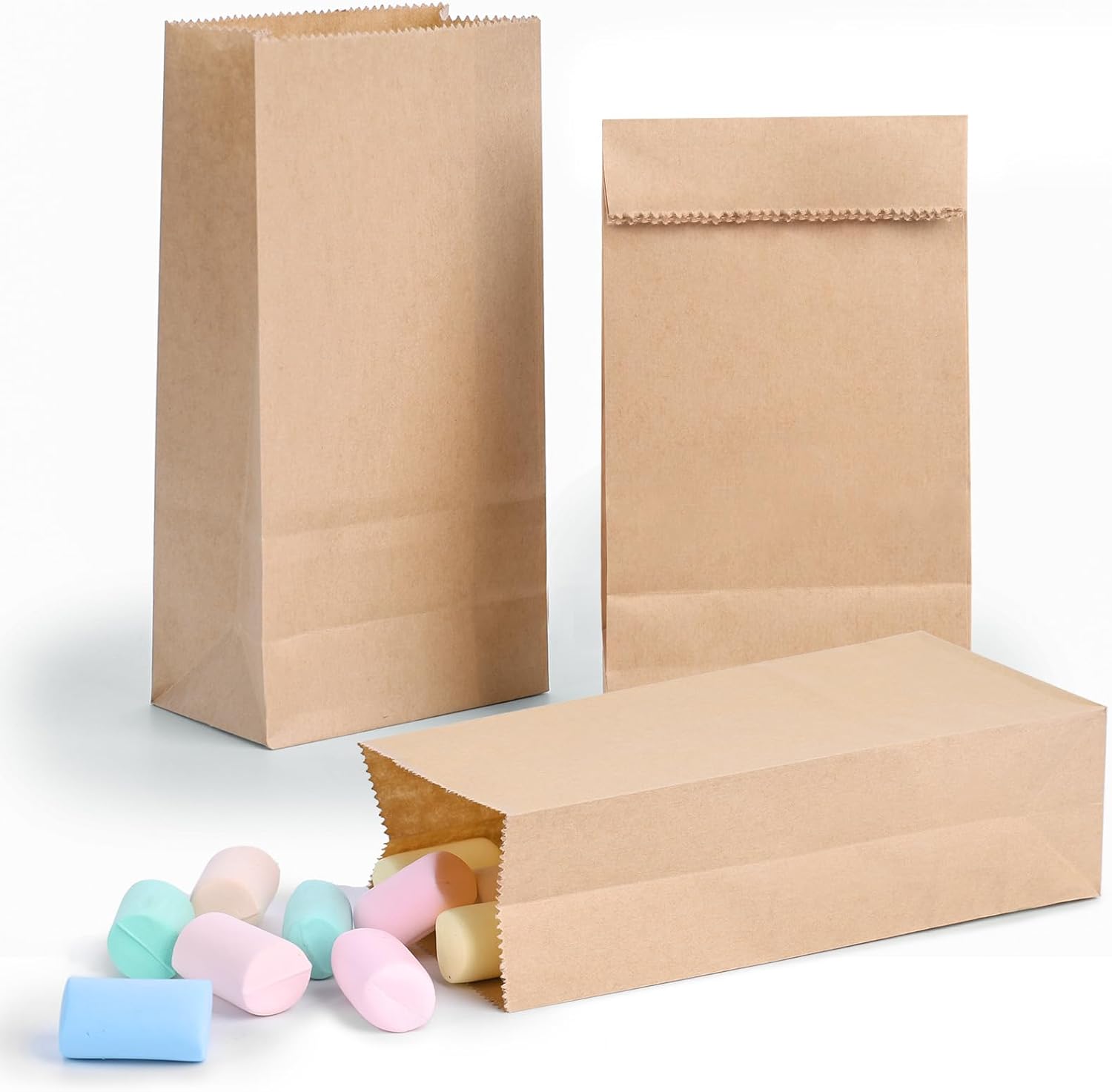 Amazon.com: VGOODALL 50 PCS Small Brown Paper Bags, 3.5 x 2.2 x 7 ...