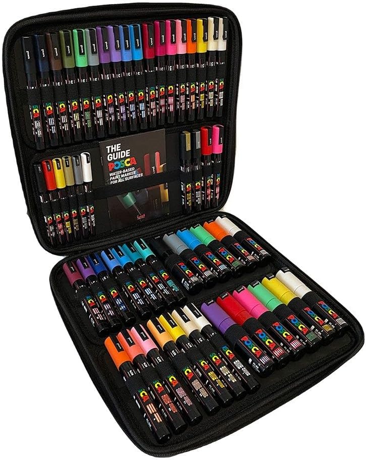 Amazon.com : Posca Water Based Permanent Marker Paint Pens with Premium ...