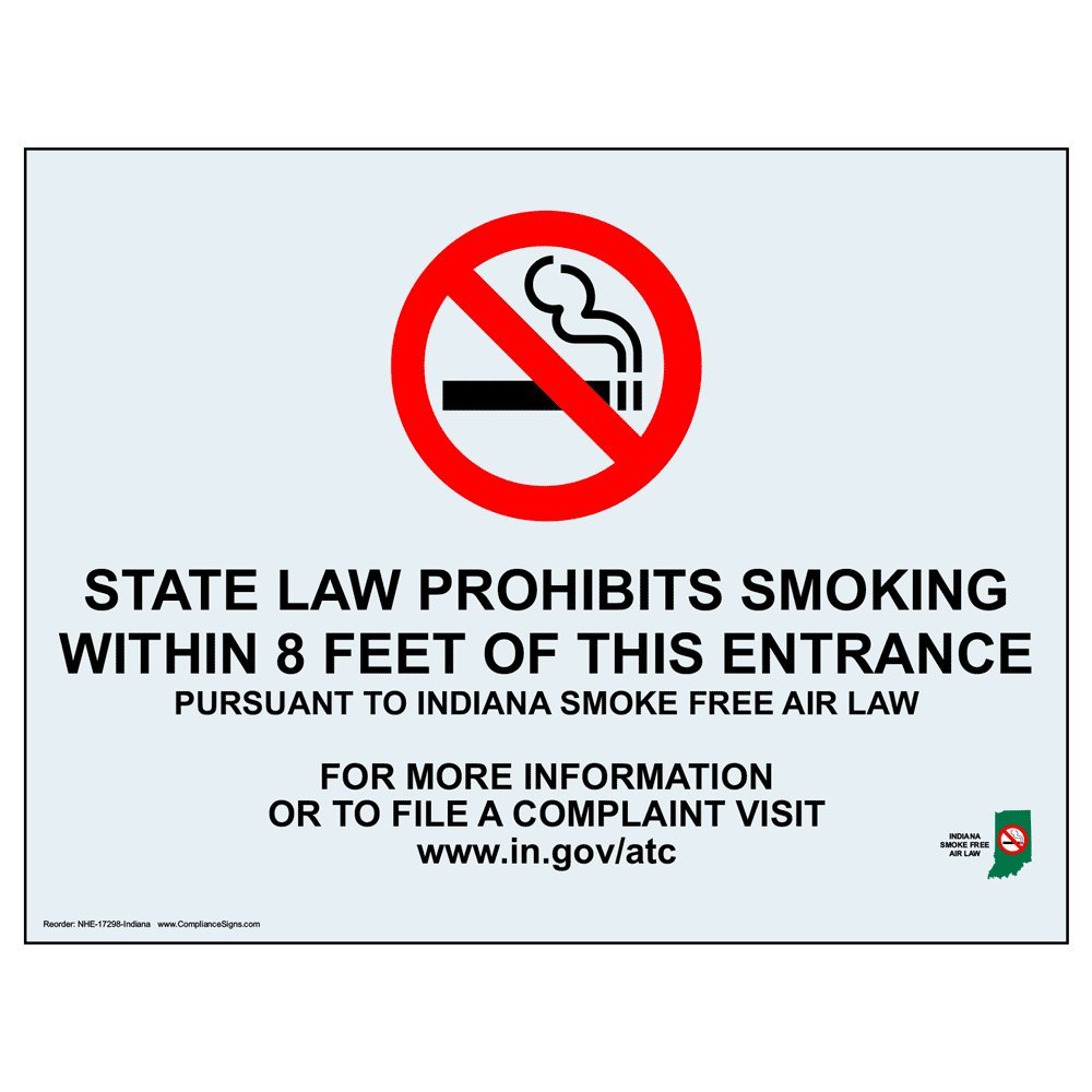 Indiana Non Smoking Signs