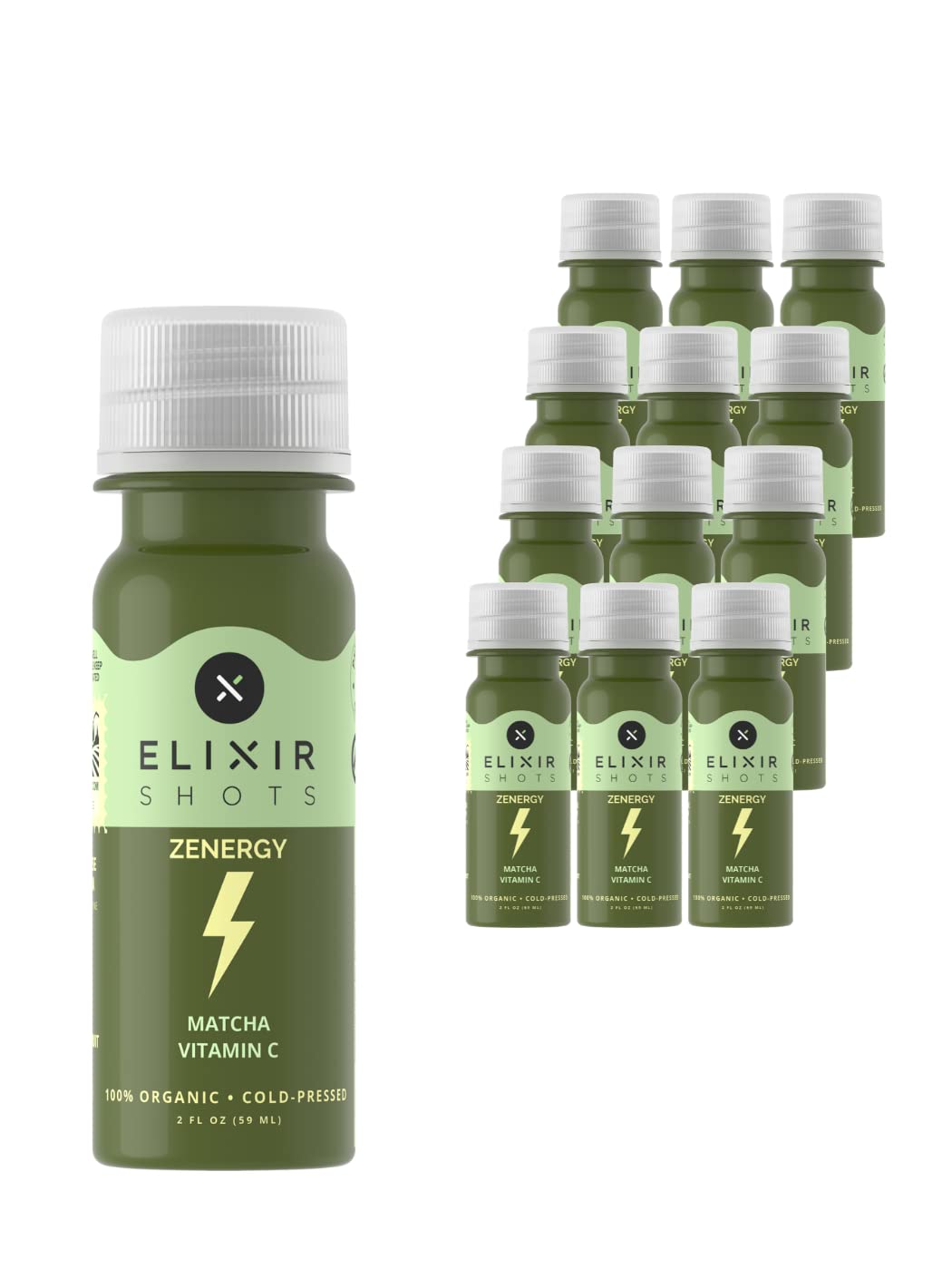 Amazon.com : Elixir Shots Zenergy Shot (12 Pack) Zenergy Wellness Shot ...