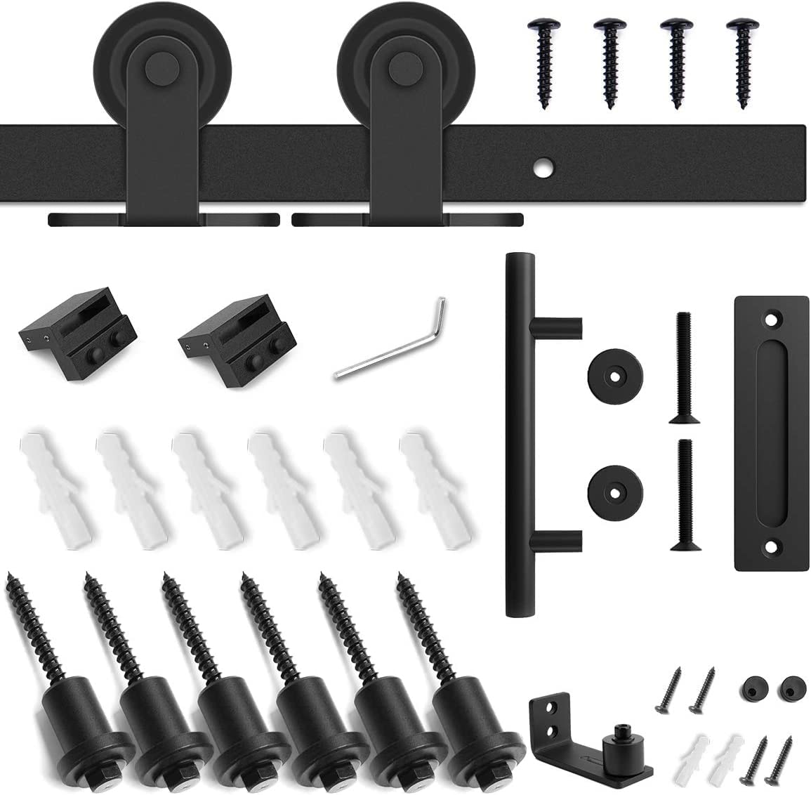 Snapklik.com : SMARTSTANDARD 8 FT Top Mount Sliding Barn Door Hardware ...