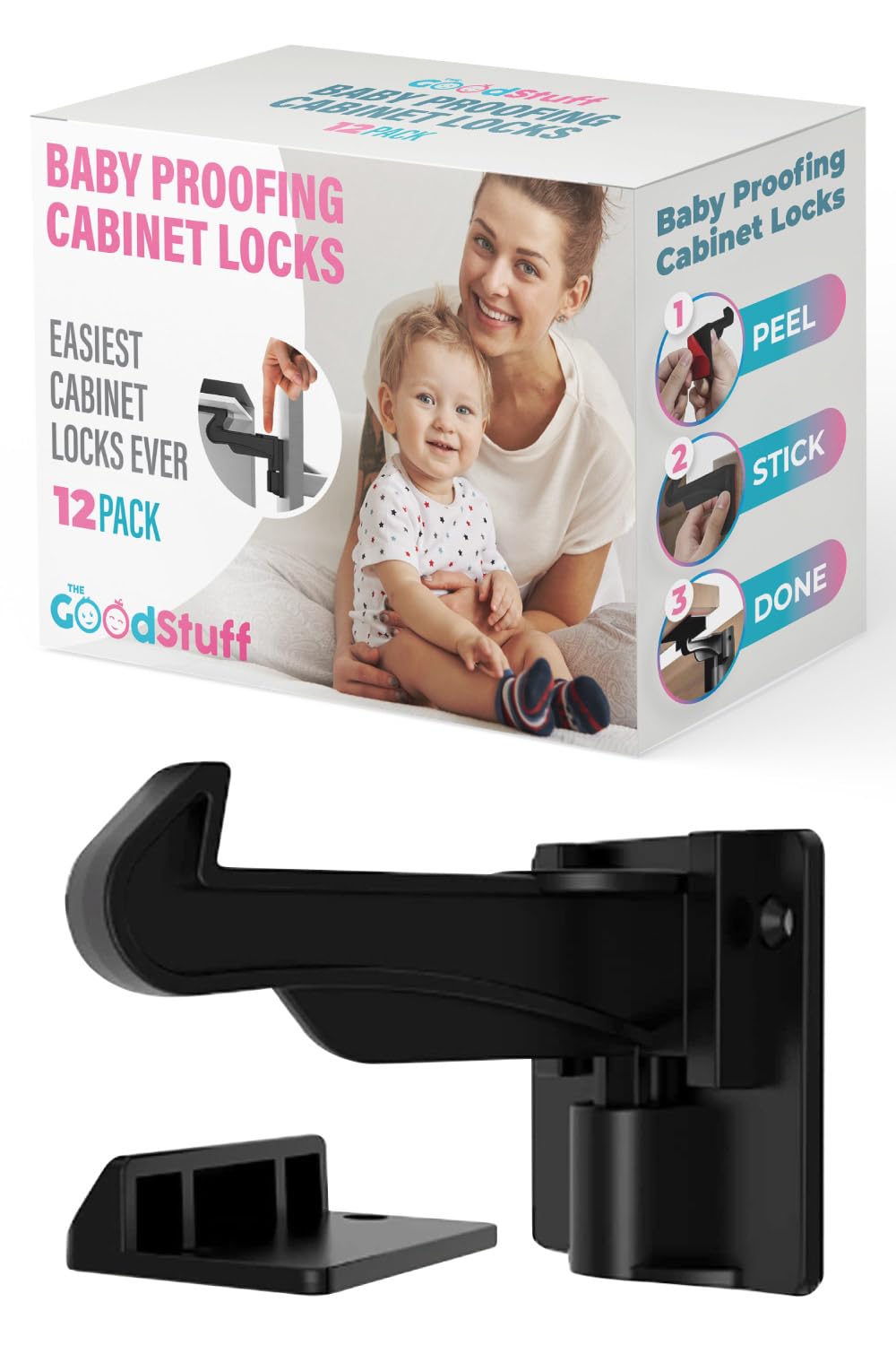 Amazon.com: Invisible Cabinet Locks for Baby Proofing – No Tools Needed ...